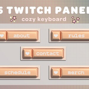 Gaming Keyboard TWITCH PANELS Soft Pastel Peach Streamer - Etsy