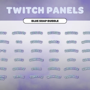 Soap Bubble TWITCH PANELS | Dreamy Pastel | Cute | Streamer | Twitch ...