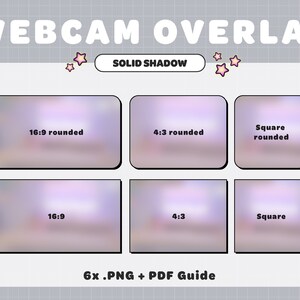 Minimal WEBCAM OVERLAY Solid Shadow Black for Streamers - Etsy