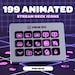 ANIMATED PINK NEON Stream Deck Icons Streamer Twitch Discord Youtube ...