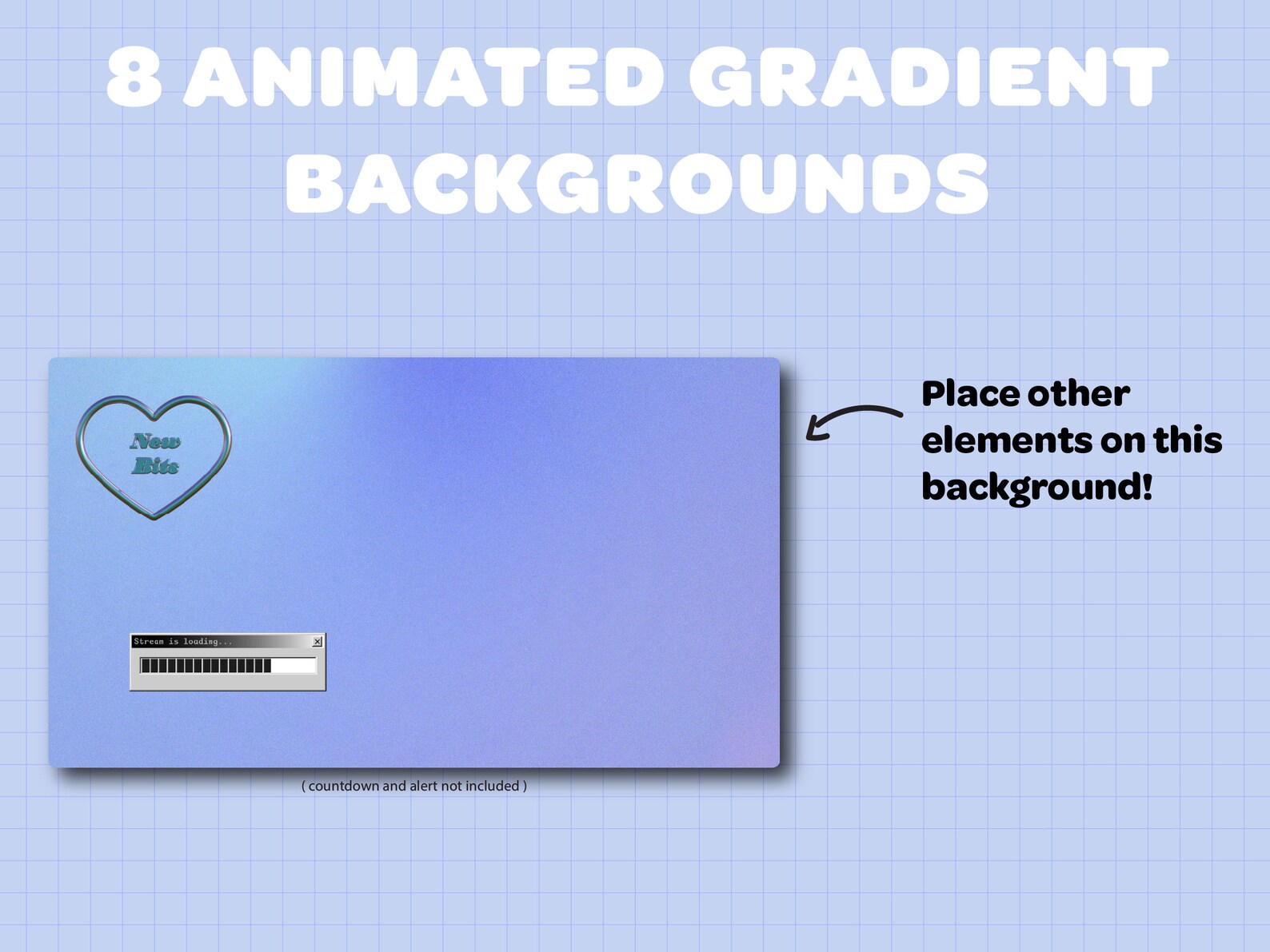 ANIMATED GRADIENT BACKGROUNDS Pastel Blue Streamer - Etsy