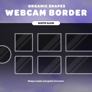 Set of Simple White Glow WEBCAM OVERLAYS | Minimal | for Streamers ...