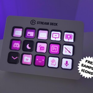 STREAM DECK ICONS Pink | Streamer | Twitch | Discord | Youtube ...