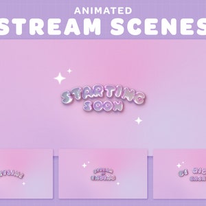 Cute Soap Bubble ANIMATED STREAM SCENE Pack | Pastel Pink & Purple ...