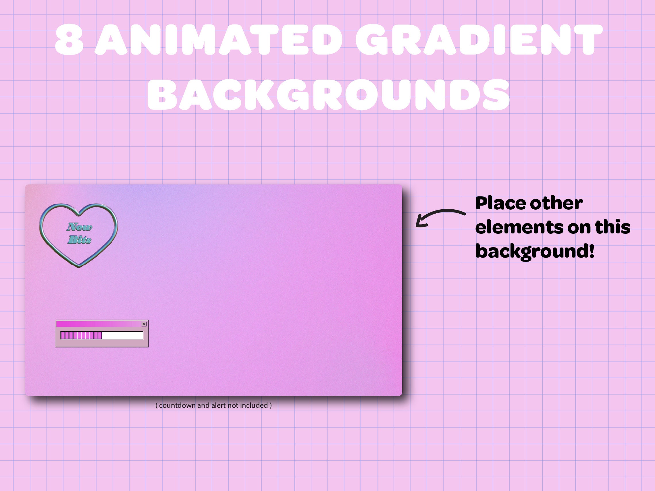 ANIMATED GRADIENT BACKGROUNDS Pastel Pink Streamer - Etsy