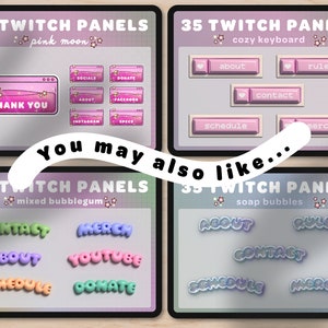 Soap Bubble TWITCH PANELS Dreamy Pastel Cute Streamer Twitch Streaming ...