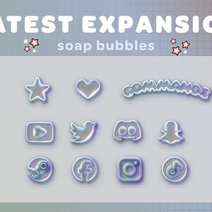 Soap Bubble TWITCH PANELS Dreamy Pastel Cute Streamer Twitch Streaming ...