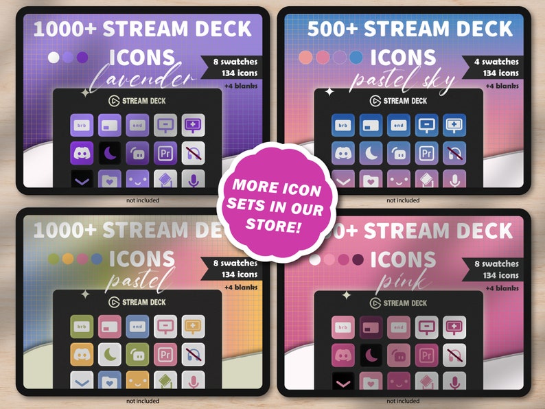 STREAM DECK ICONS Matcha Streamer Twitch Discord - Etsy