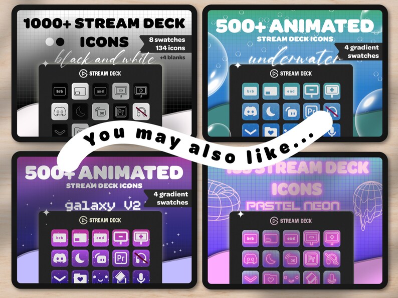 STREAM DECK ICONS Pastel Bundle Streamer Twitch Discord - Etsy UK