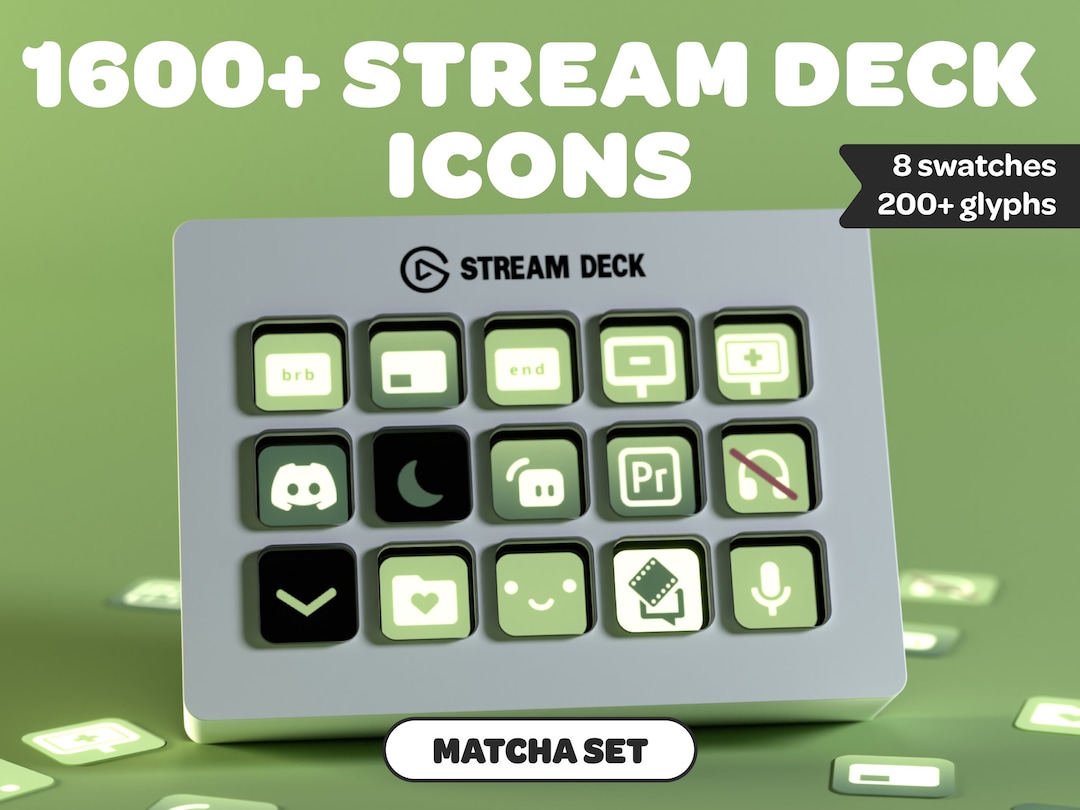 STREAM DECK ICONS Matcha Streamer Twitch Discord Youtube Streaming ...