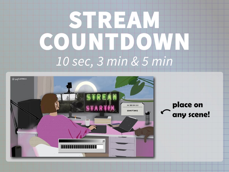 Stream Countdown Timer Black and White Streamer Twitch - Etsy