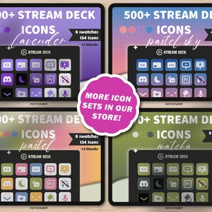 STREAM DECK ICONS Pink Streamer Twitch Discord Youtube - Etsy