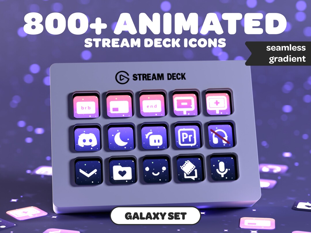 ANIMATED GALAXY Stream Deck Icons Streamer Twitch Discord Youtube ...