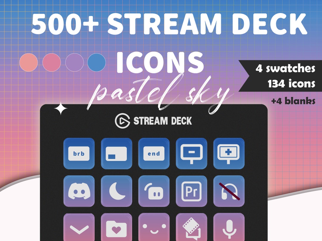 STREAM DECK ICONS Pastel Sky Streamer Twitch Discord - Etsy