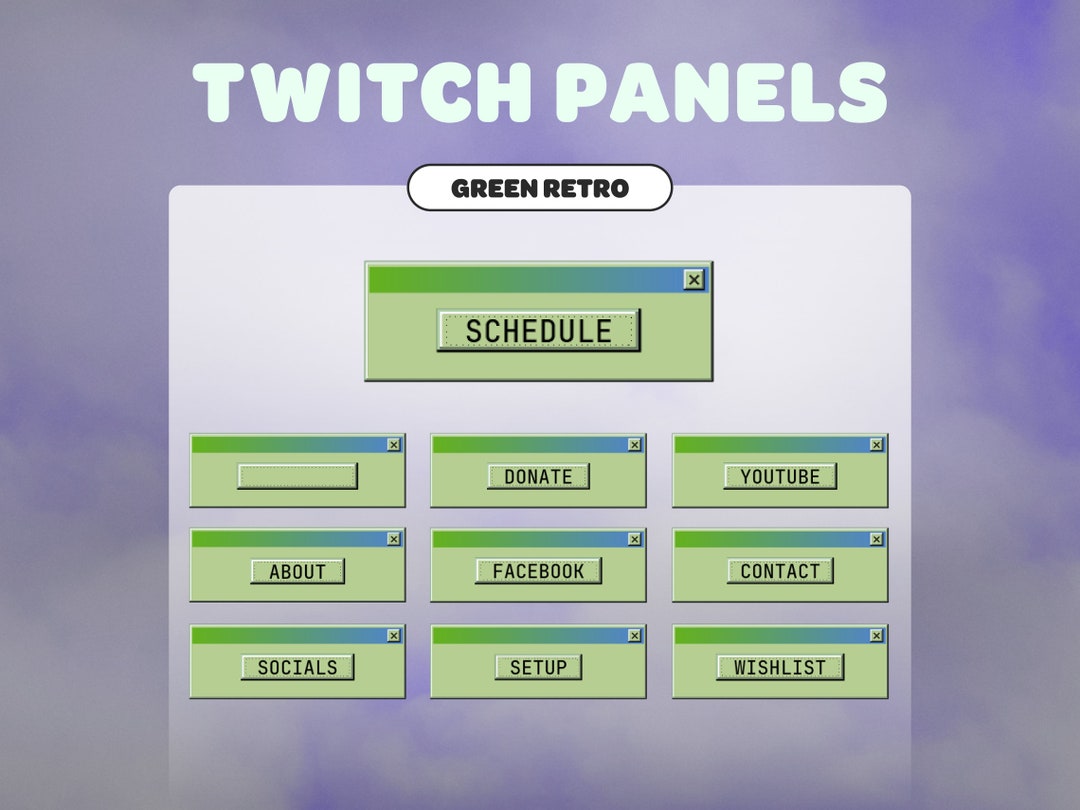 35 Green Windows Alert TWITCH PANELS | Green | Streamer | Twitch ...