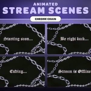ANIMATED STREAM SCENE Pack | Chrome Chains | Y2K | Chrome | 2000s Style ...
