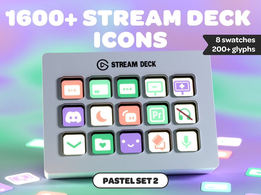 STREAM DECK ICONS Pastel 2 Streamer Twitch Discord Youtube Streaming ...