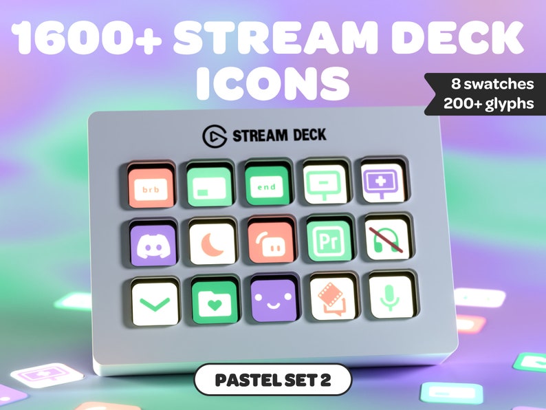 STREAM DECK ICONS Pastel 2 Streamer Twitch Discord - Etsy