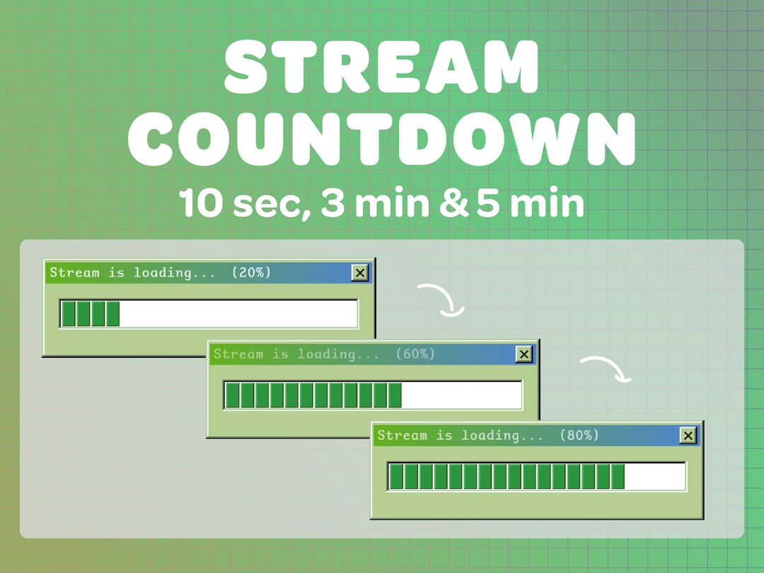 Stream Countdown Timer Green Streamer Twitch Discord Youtube Streaming ...