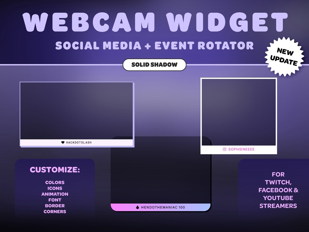 Customizable Rotator Webcam Widget for Twitch Youtube and - Etsy