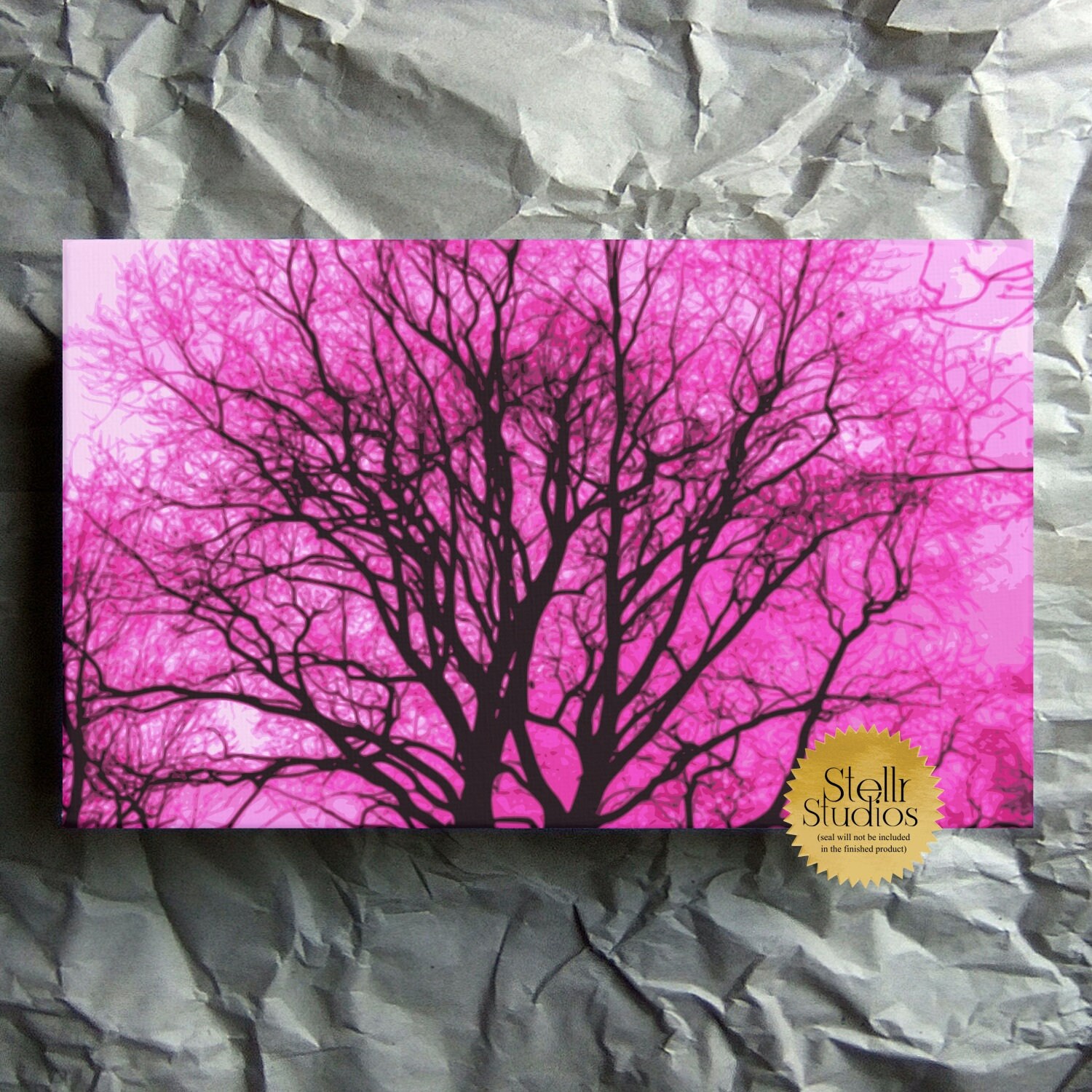 Pink Tree Art Abstract Pink Tree Canvas Print on Canvas - Etsy UK
