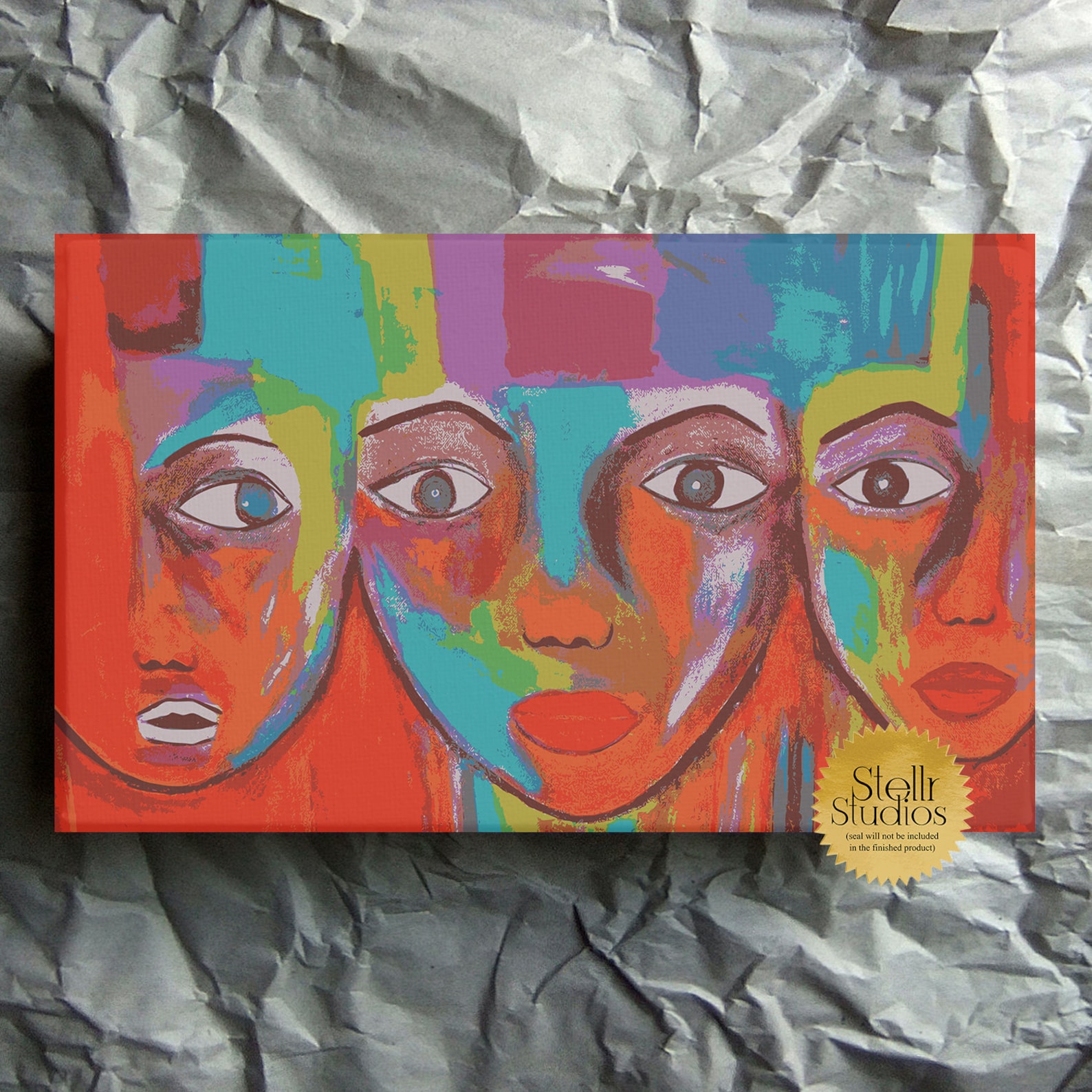 Arte de caras abstractas Lienzo de caras abstractas Ilustraciones de ...