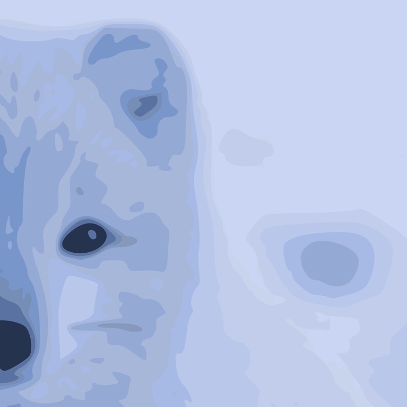 Arctic Fox Art Abstract Arctic Fox Canvas Print on Canvas - Etsy