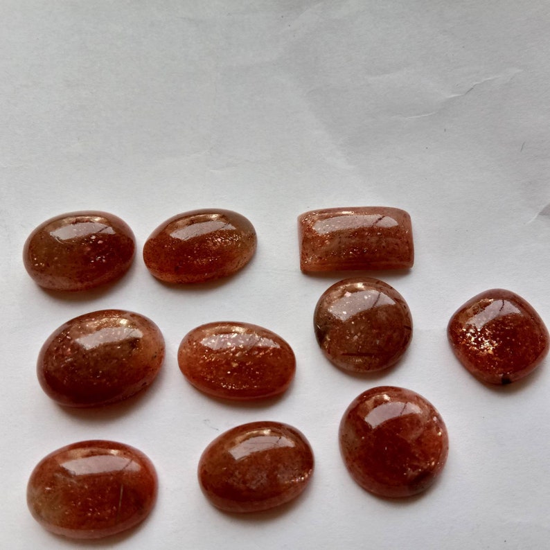 Sunstone Smooth Cabochons Attractive Colour and Shine Good Quality Size ...