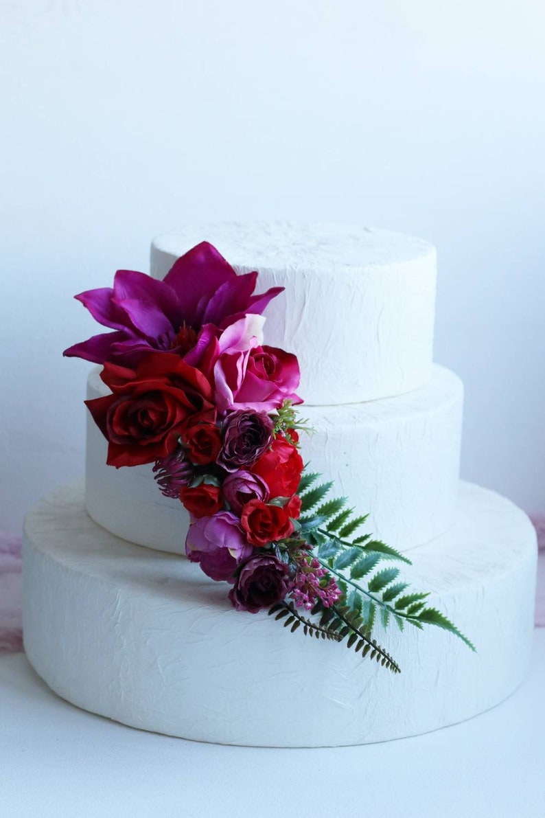 Wedding Cake Flowers Cake Topper Flowers Tropical Cake Topper - Etsy