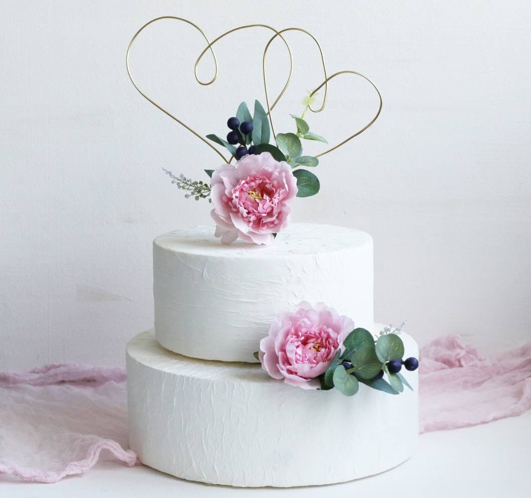 Rustic Cake Topper Love Cake Topper Flower Cake Topper Wire | Etsy