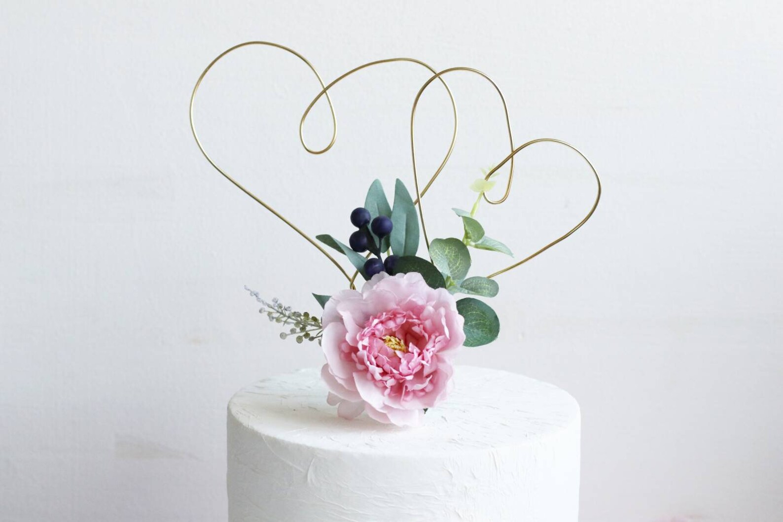 Rustic Cake Topper Love Cake Topper Flower Cake Topper Wire - Etsy