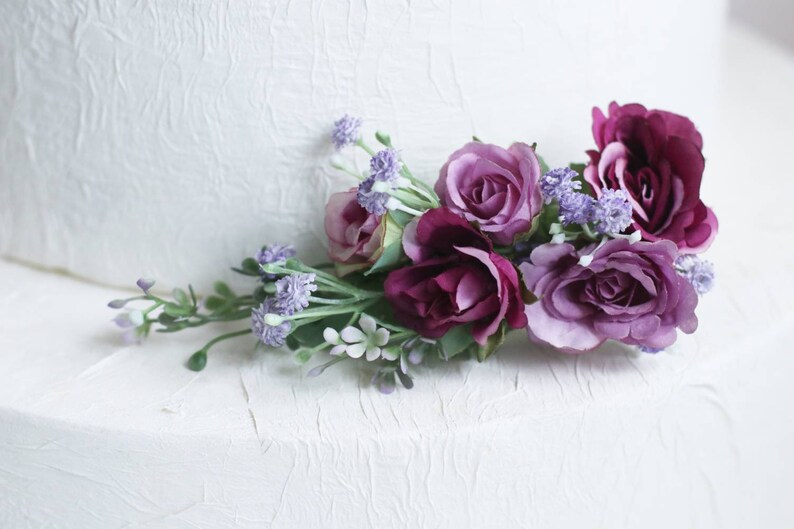 Purple Cake Topper Peony Cake Topper Floral Topper Boho Cake - Etsy