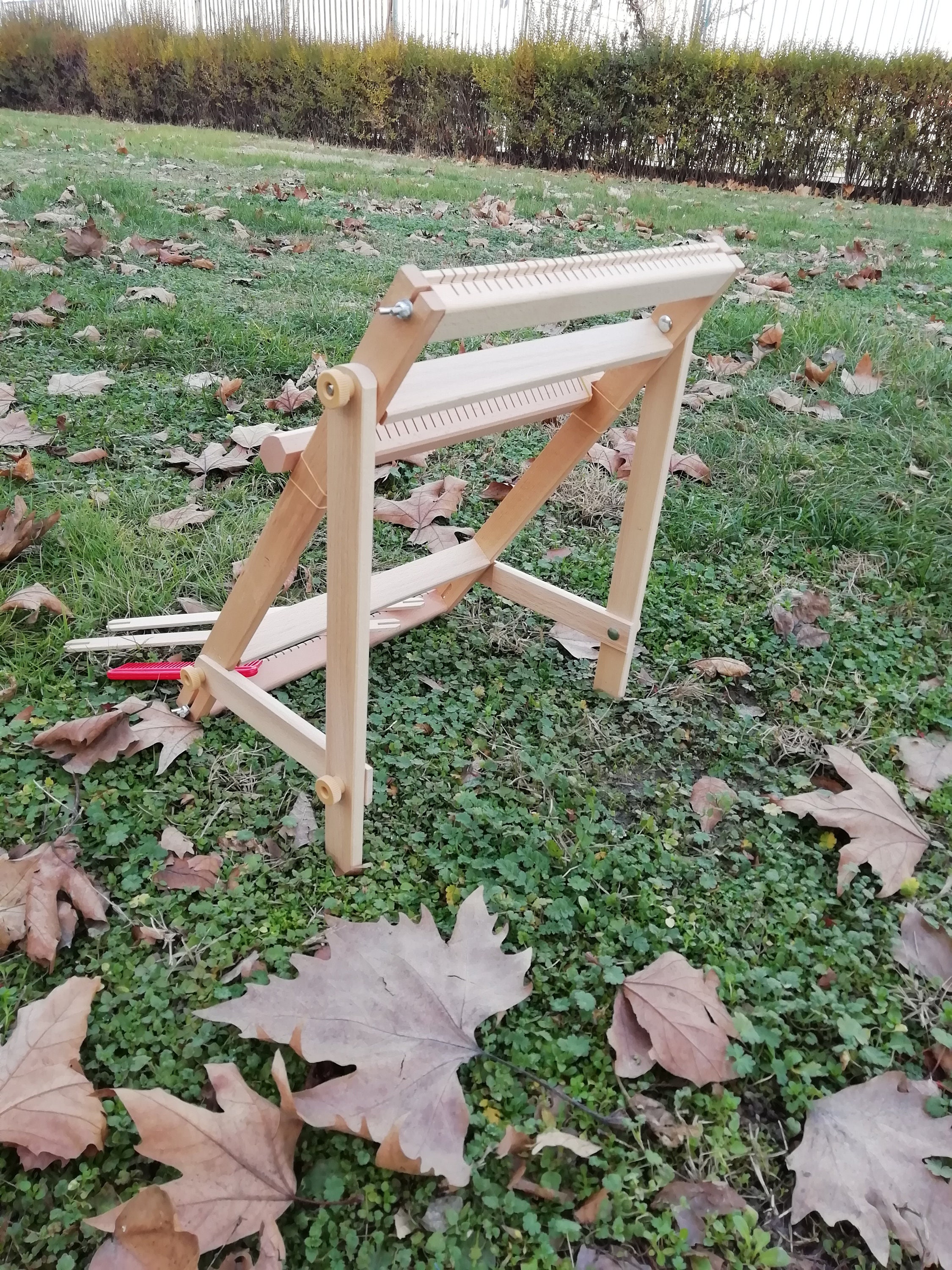 Weaving Loom With Heddle Bar Beech Wooden Lap Frame With - Etsy