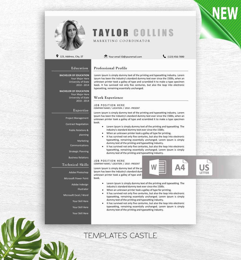 Creative Resume Template Word Instant Download CV Templates - Etsy ...