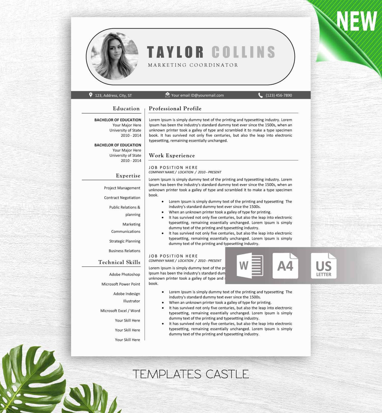 Resume Template Instant Download CV Template Resume Template - Etsy