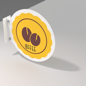 Flag Shop Sign, Round Shop Sign, Blade Sign,custom Shop Sign, Modern ...