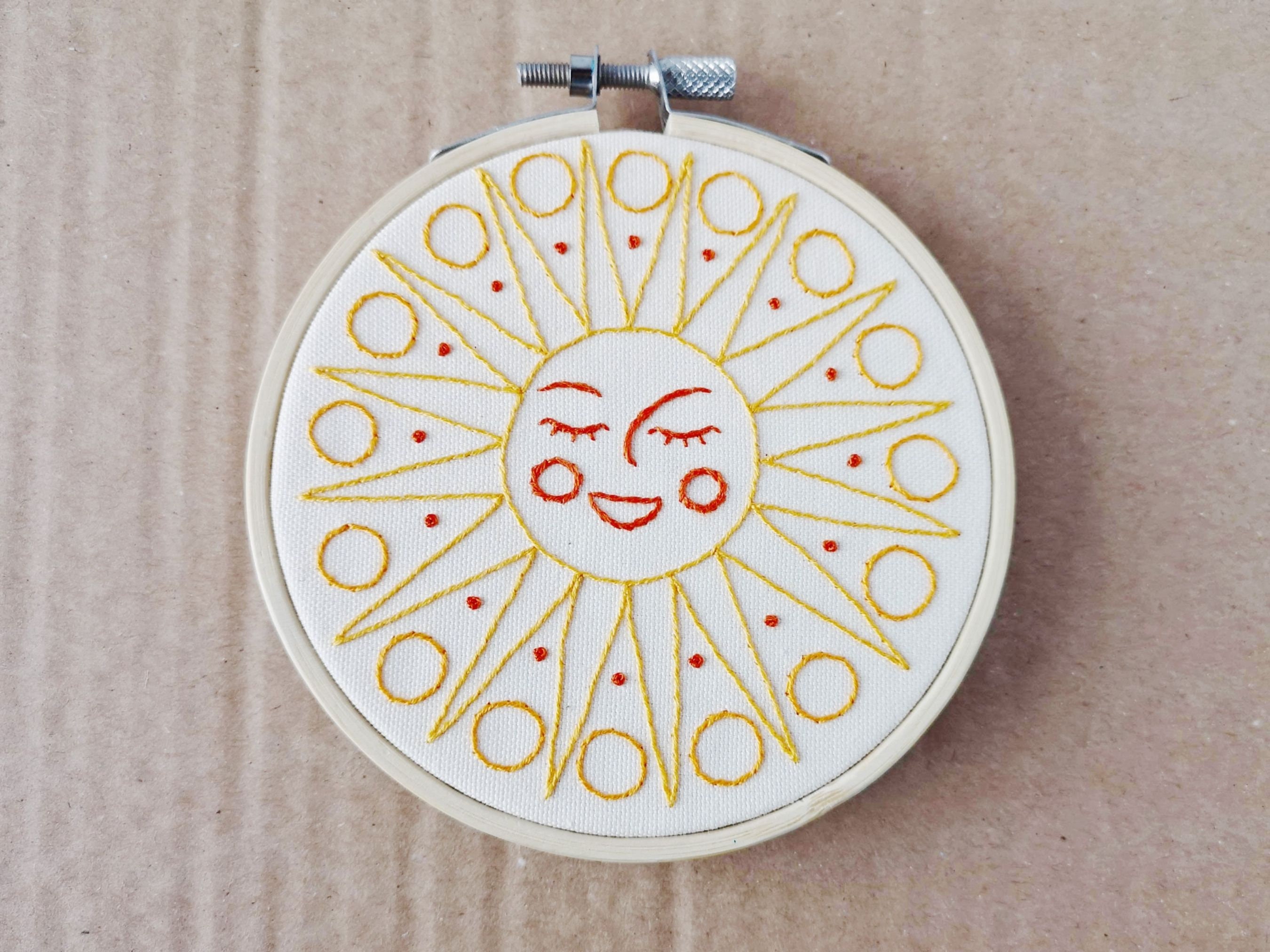 Young Sun Hand Embroidery Pdf Pattern and Instructions Simple - Etsy