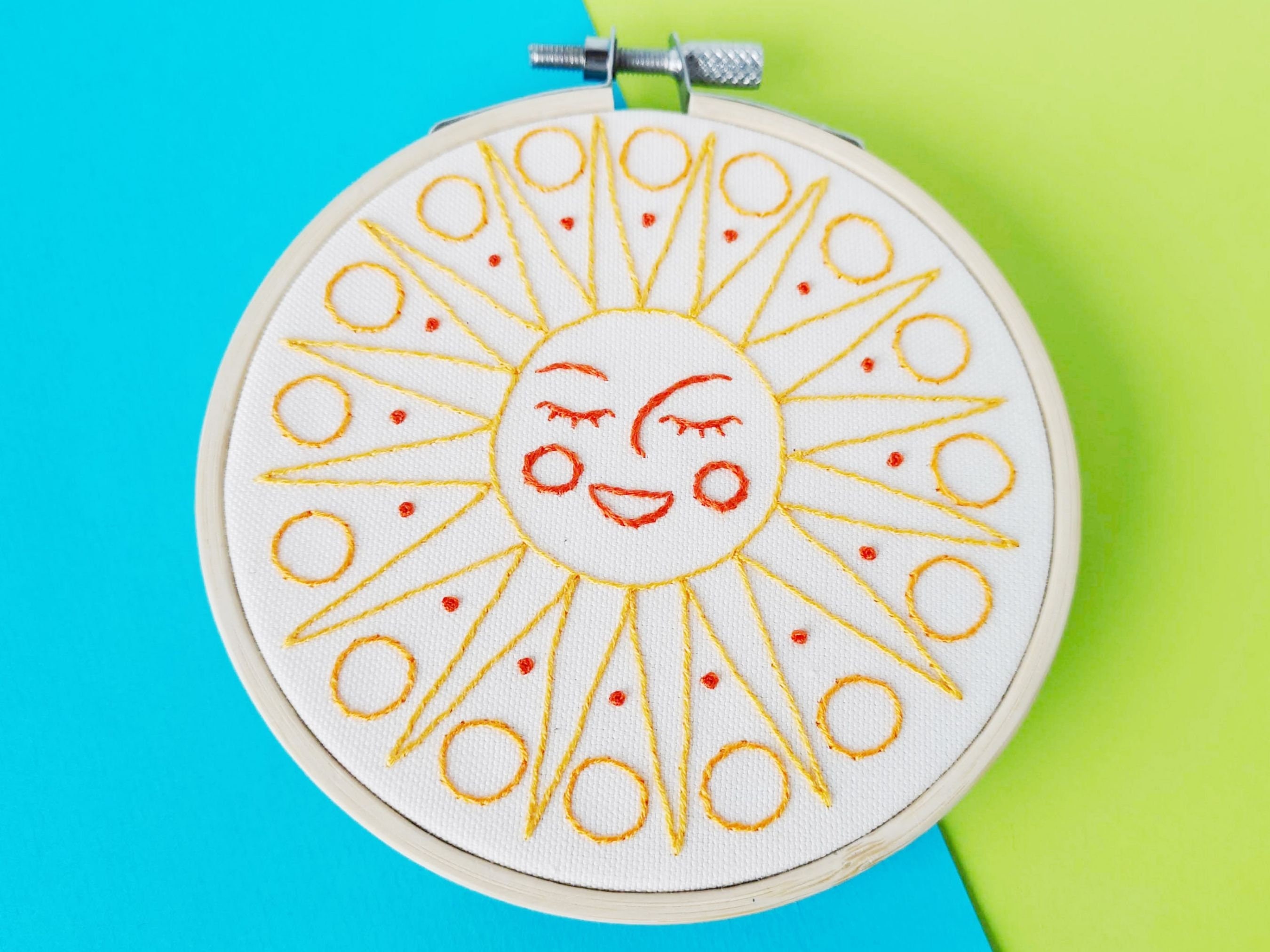 Young Sun Hand Embroidery Pdf Pattern and Instructions, Simple ...