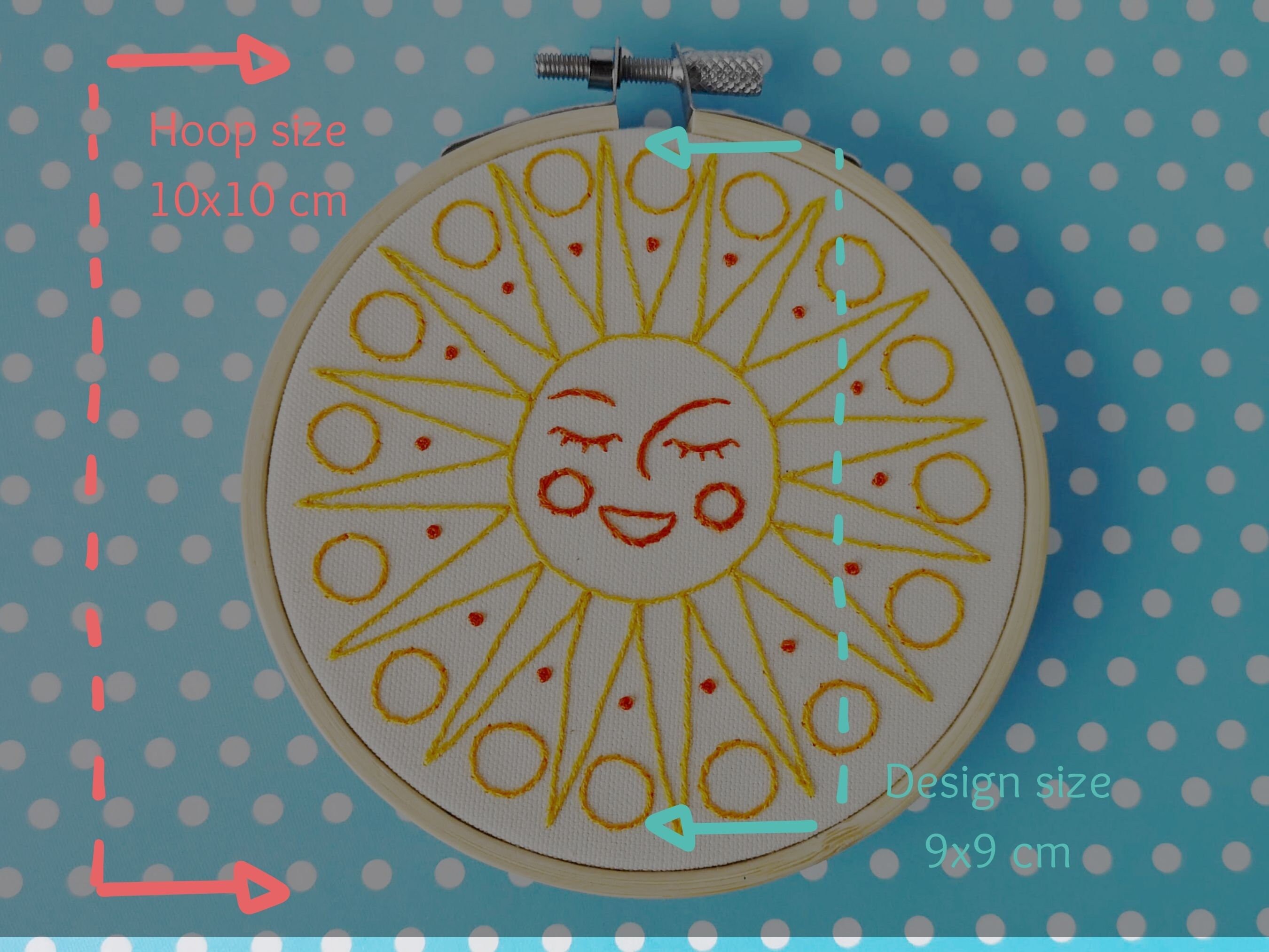 Young Sun Hand Embroidery Pdf Pattern and Instructions Simple - Etsy