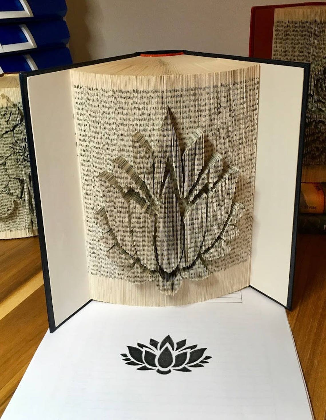 Lotus Flower-443 Folds-cut&fold Book Folding Pattern-flower Pattern - Etsy