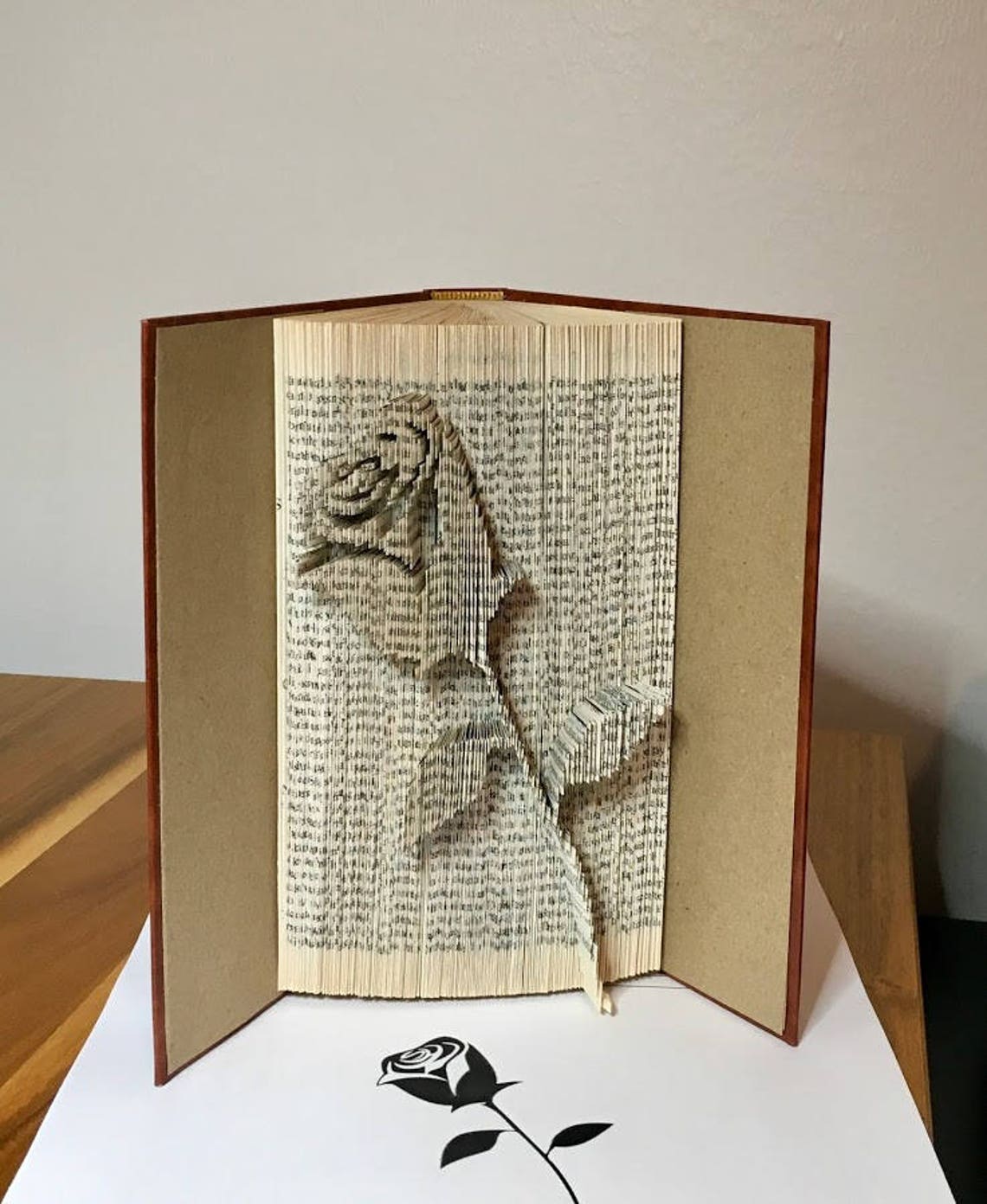 Single Rose Flower-479 Pages-cut&fold Book Folding Pattern-flower ...