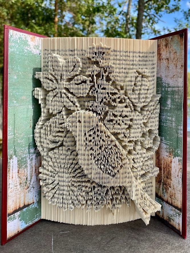 Bird With Flowers-653 Pages-cut&fold Book Folding Pattern Bird Pattern ...