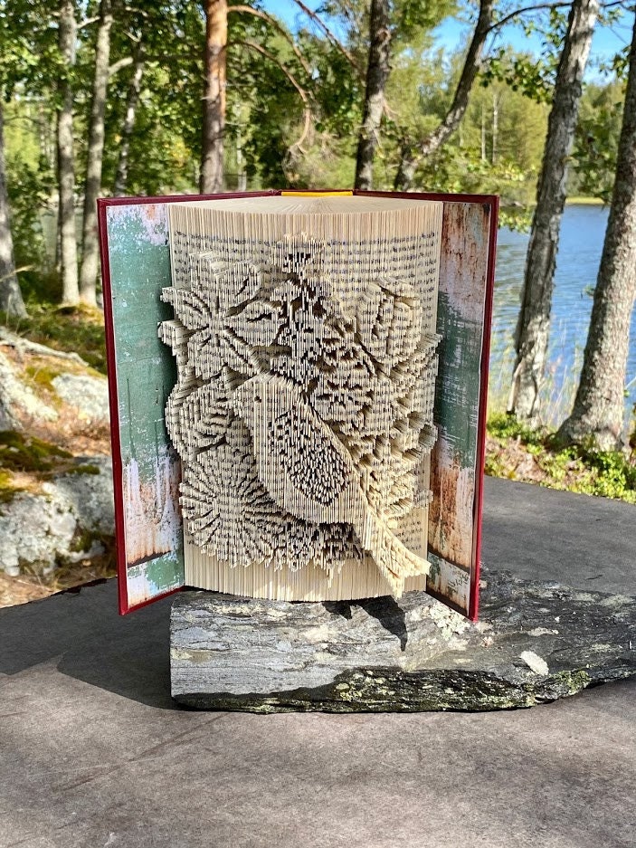 Bird With Flowers-653 Pages-cut&fold Book Folding Pattern Bird Pattern ...