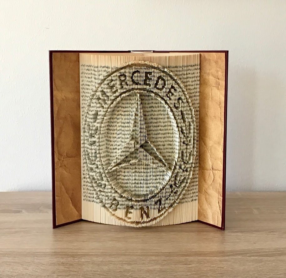 Mercedes Benz-599 Pages-cut&fold Book Folding Pattern- Car Logo Pattern ...