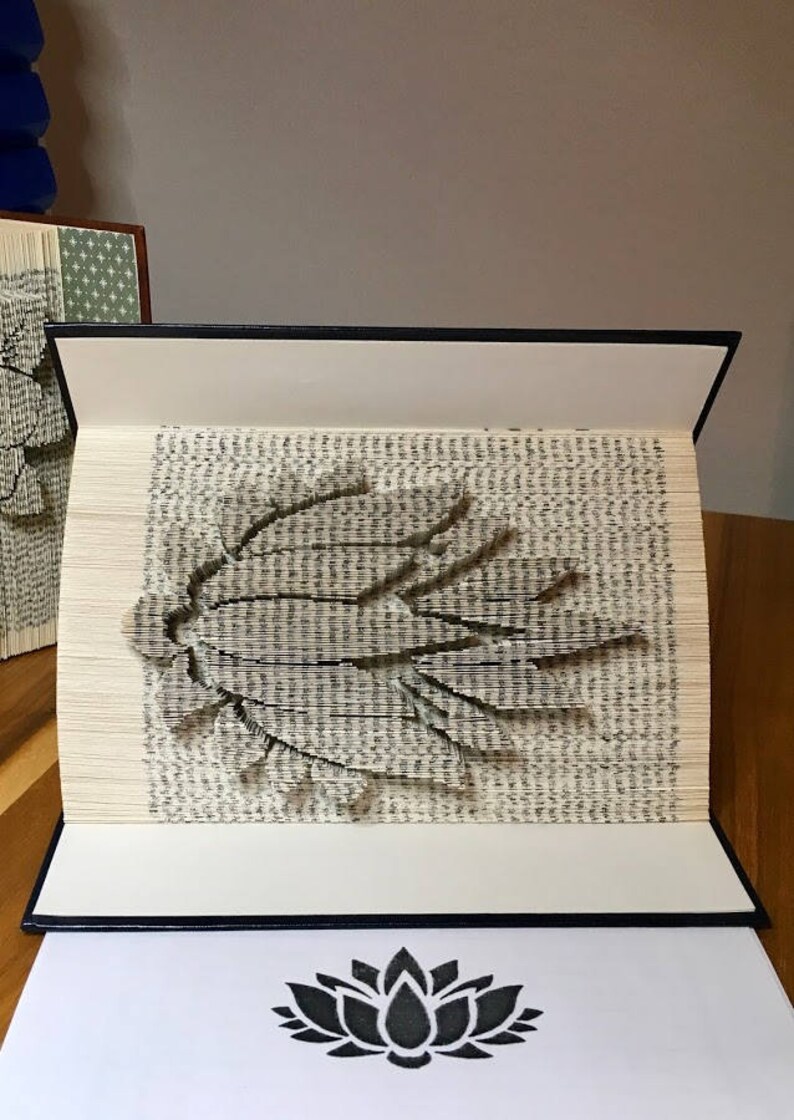 Lotus Flower-443 Folds-cut&fold Book Folding Pattern-flower Pattern - Etsy