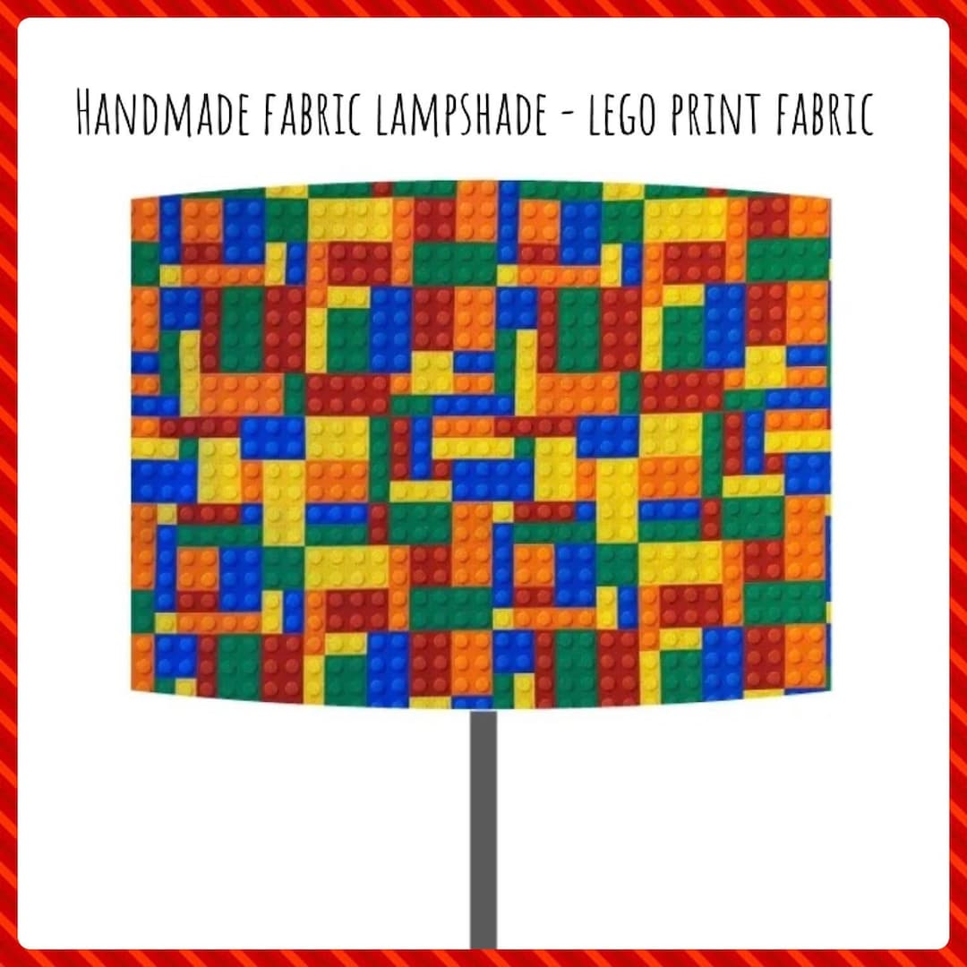 Handmade Lampshade Using Lego Brick Fabric 30cm 20cm Ceiling - Etsy