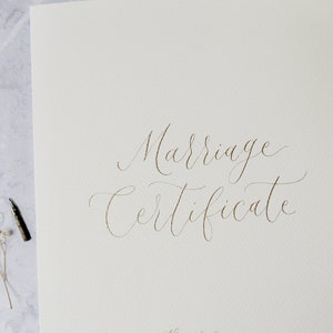 A4 Marriage Certificate Folder | Personalised Wedding Vows Holder ...
