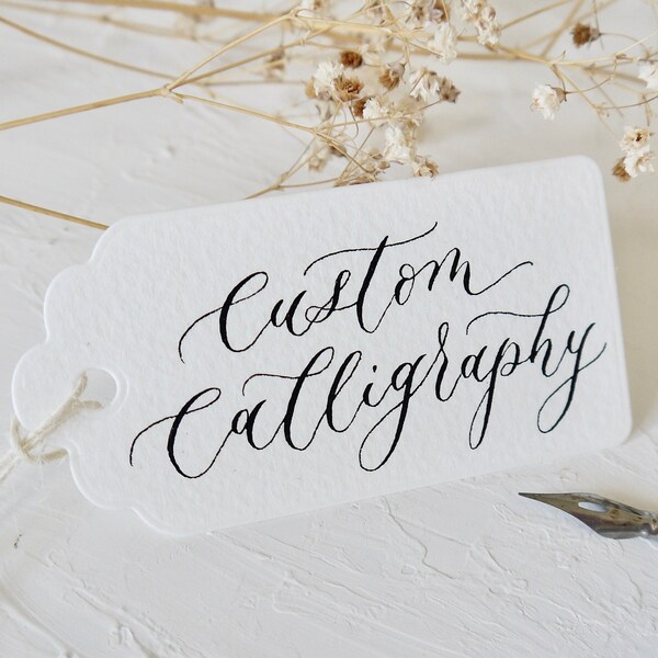 Calligraphy Tags - Etsy