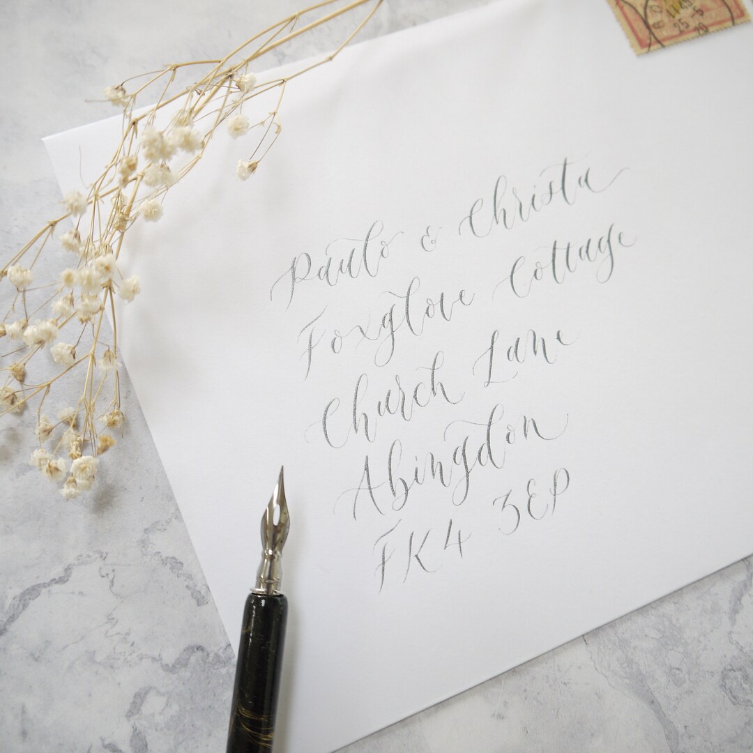 C5 Calligraphy Envelopes – Handwritten Addressed Envelopes for Wedding ...