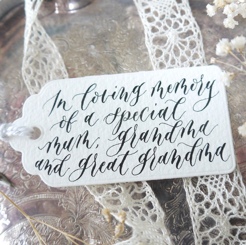 Personalised Calligraphy Gift Tags Elegant Custom | Etsy